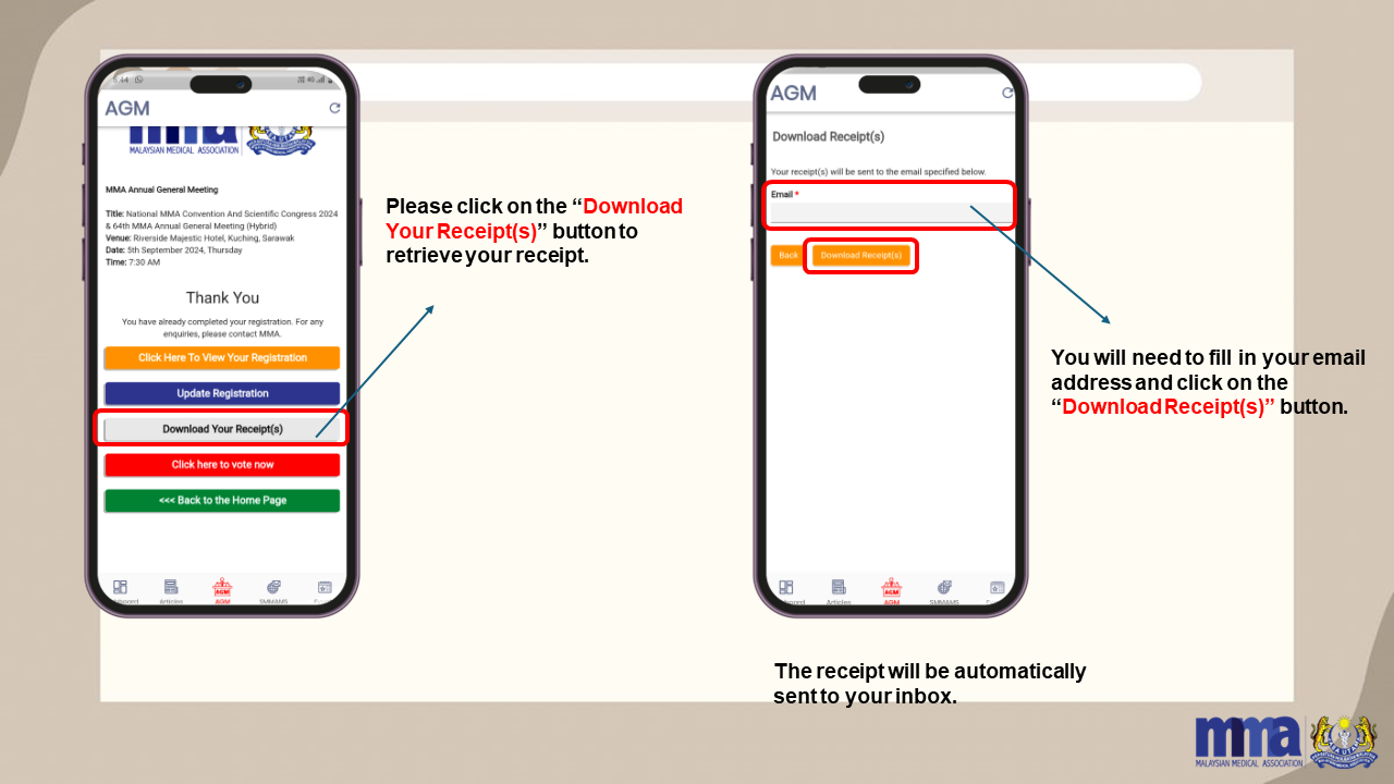 How to register for Convention and MMA AGM Via MMA Mobile App ...
